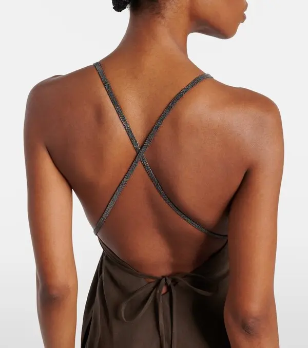 Brunello Cucinelli Open-back Maxi Dress