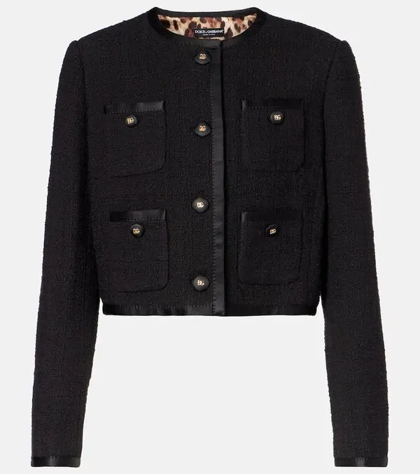 Dolce & Gabbana Dg Cotton-blend Jacket - Black