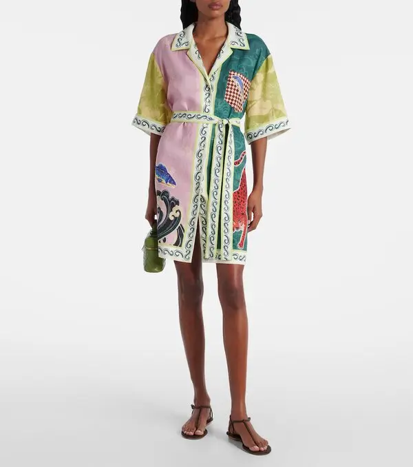 ALEMAIS Alémais Rochester Belted Mini Dress