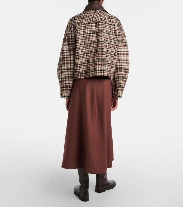 Brunello Cucinelli Wool-blend Midi Skirt - Brown