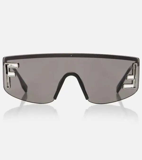Fendi Sport Logo Flat-top Sunglasses - Grey