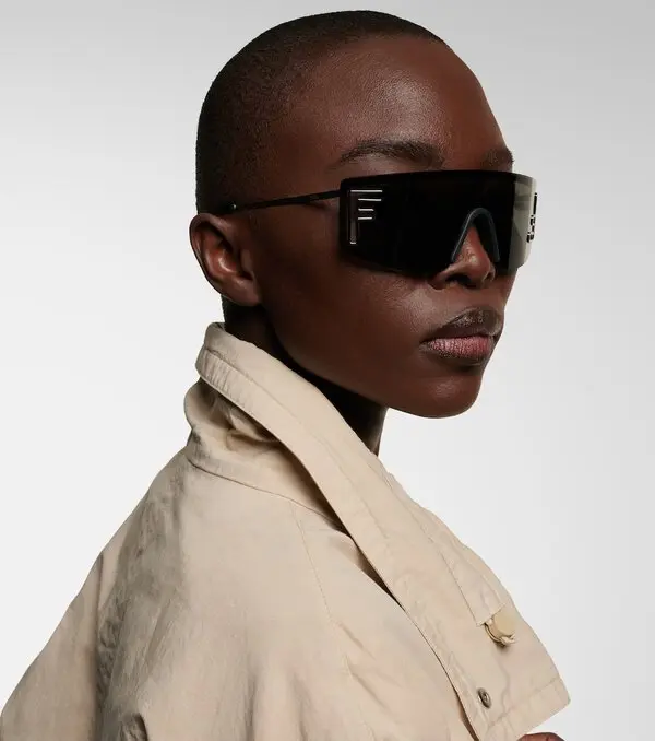 Fendi Sport Logo Flat-top Sunglasses