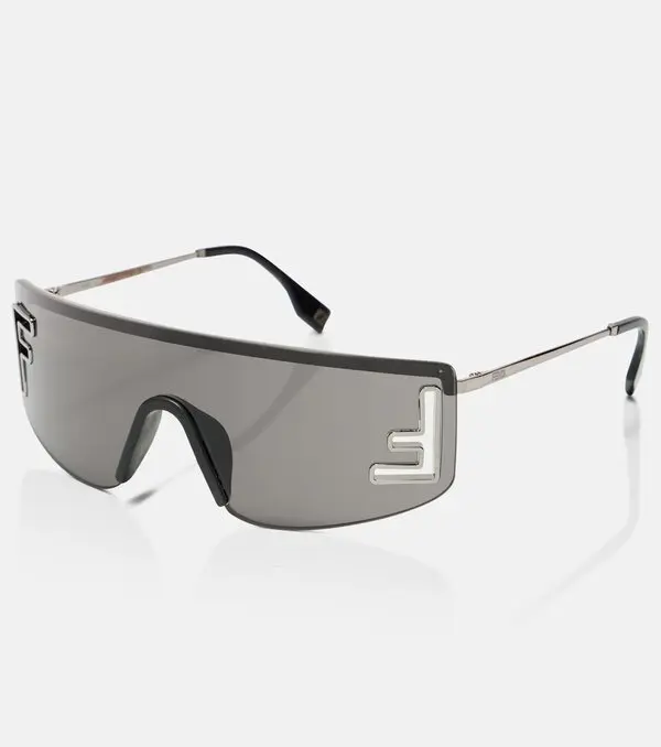 Fendi Sport Logo Flat-top Sunglasses