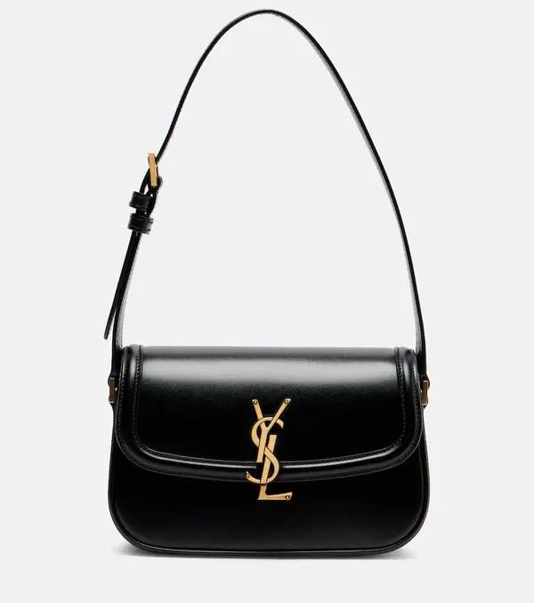 Saint Laurent Solferino Mini Leather Shoulder Bag - Black