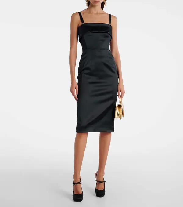 Dolce & Gabbana Satin Midi Dress