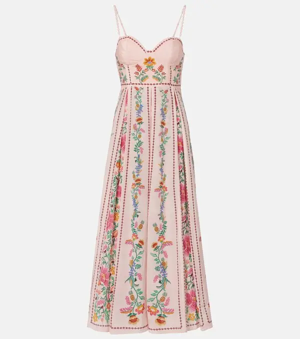 Farm Rio Floral Cotton-blend Maxi Dress