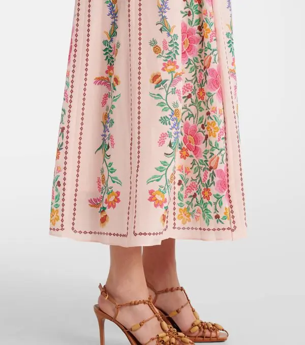 Farm Rio Floral Cotton-blend Maxi Dress