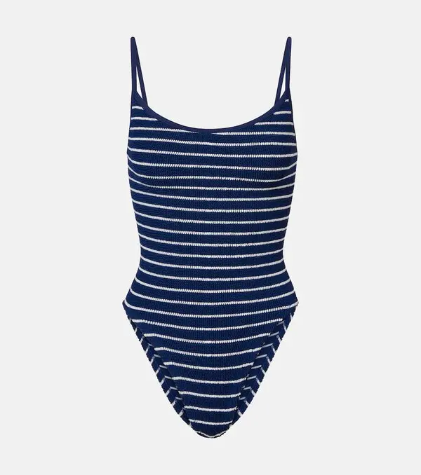 Hunza G Striped Pamela Swimsuit - Blue