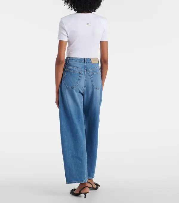 Givenchy High-rise Barrel-leg Jeans - Blue