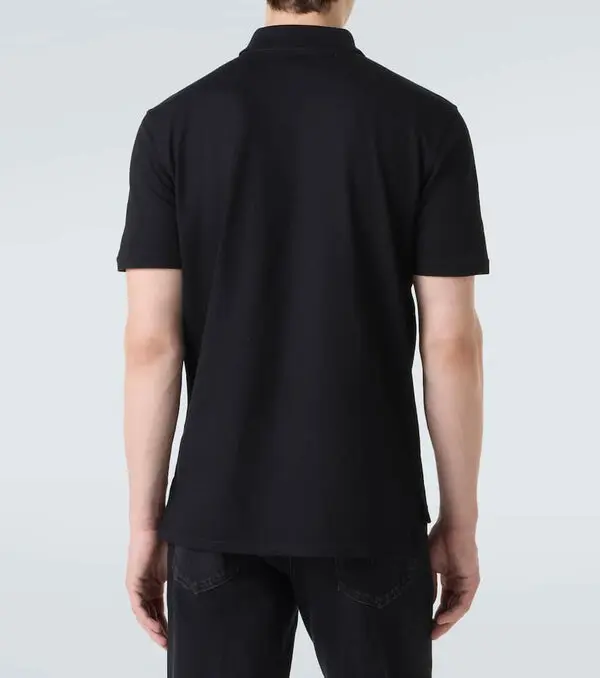 Givenchy Logo Cotton Pique Polo Shirt - Black