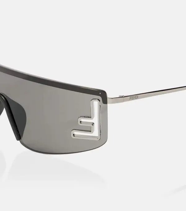 Fendi Sport Logo Flat-top Sunglasses