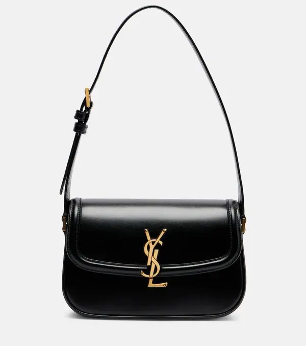 Saint Laurent Solferino Mini Leather Shoulder Bag - Black