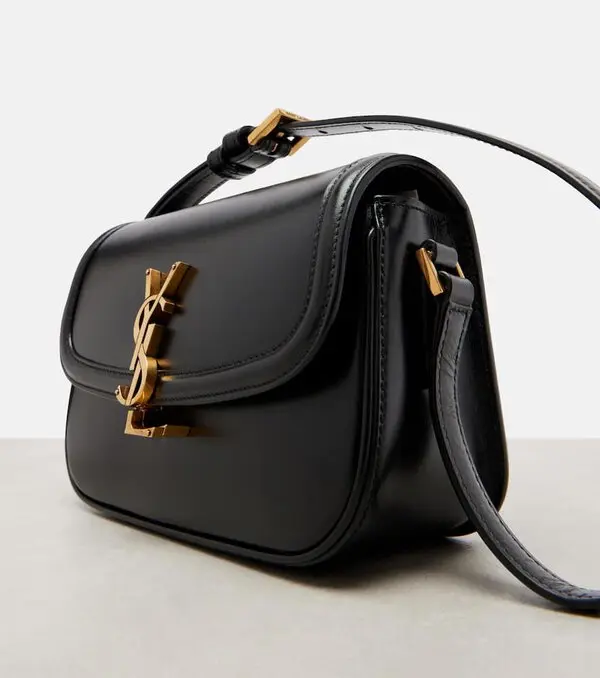 Saint Laurent Solferino Mini Leather Shoulder Bag - Black