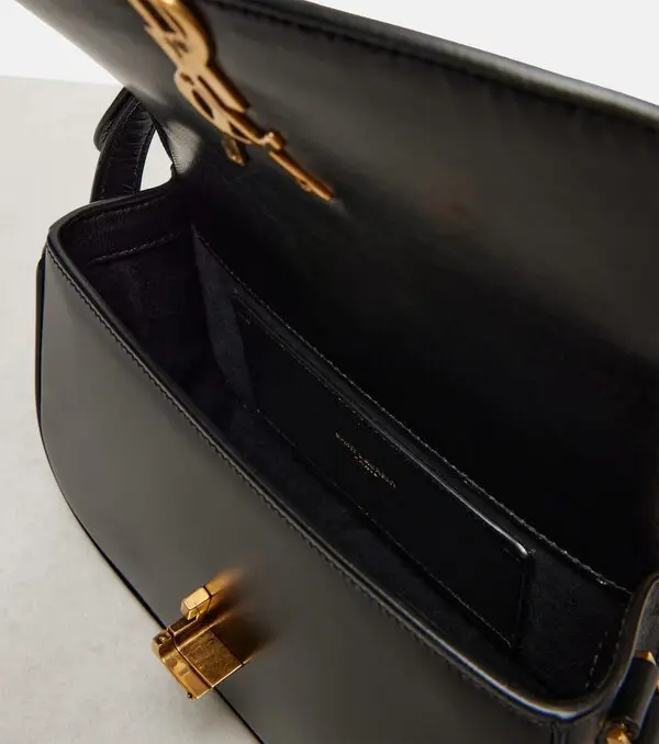 Saint Laurent Solferino Mini Leather Shoulder Bag - Black