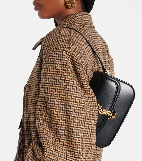 Saint Laurent Solferino Mini Leather Shoulder Bag - Black