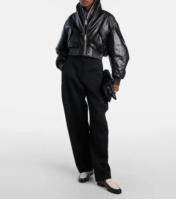 Givenchy Label Leather And Canvas Loafers