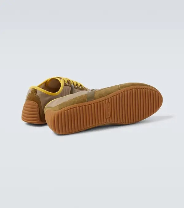 Givenchy Slim Suede-trimmed Sneakers - Brown