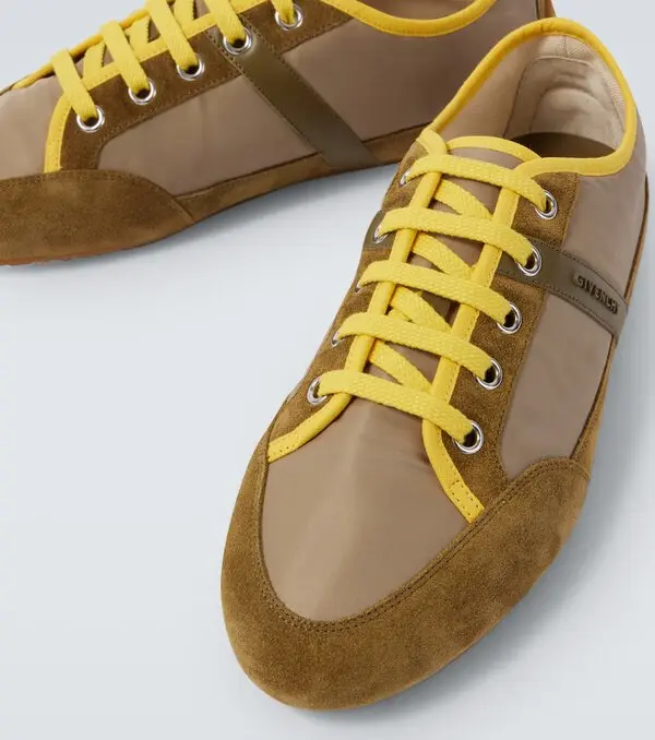 Givenchy Slim Suede-trimmed Sneakers - Brown