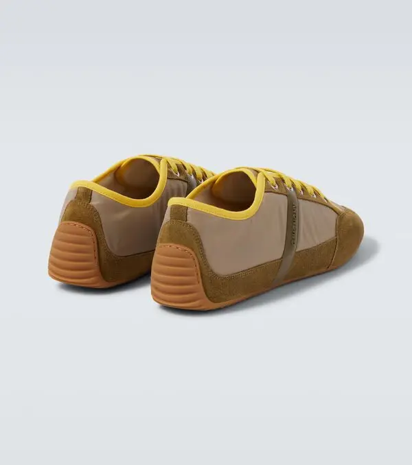 Givenchy Slim Suede-trimmed Sneakers - Brown