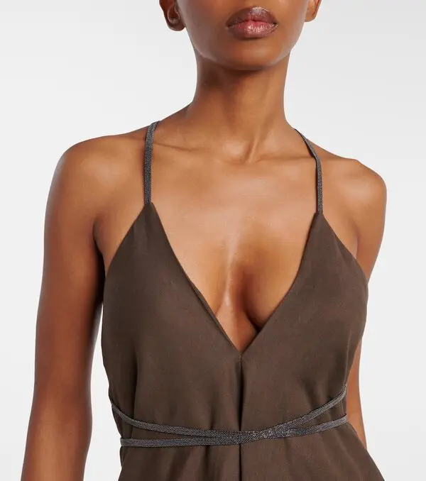 Brunello Cucinelli Open-back Maxi Dress