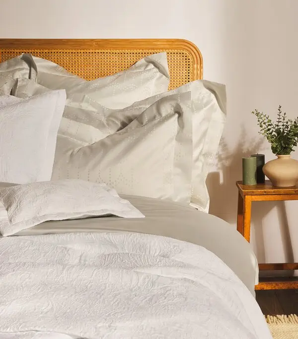 CELSO DE LEMOS Egyptian Cotton Evora Perle King Duvet Cover