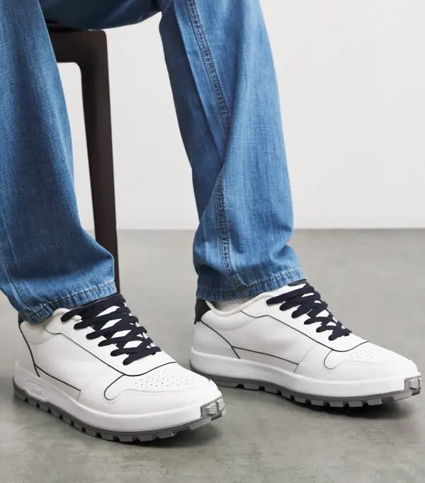 Brioni Leather Crossing Sneakers