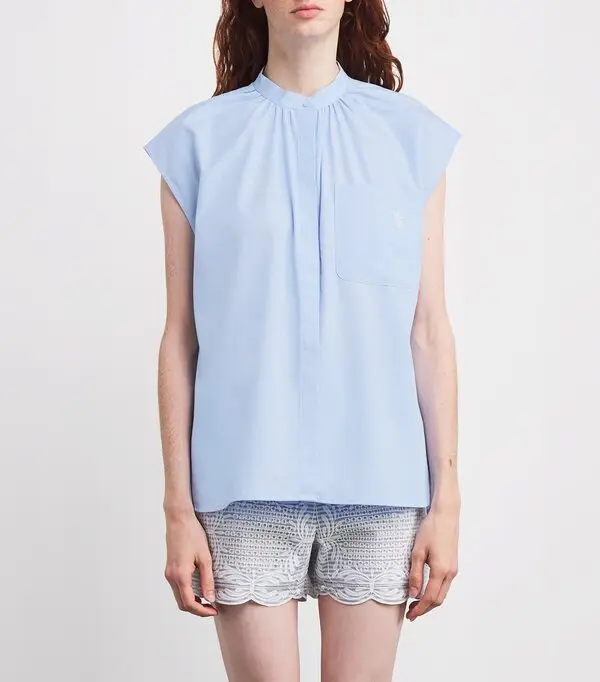 Max & Co. Sleeveless Embroidered Shirt