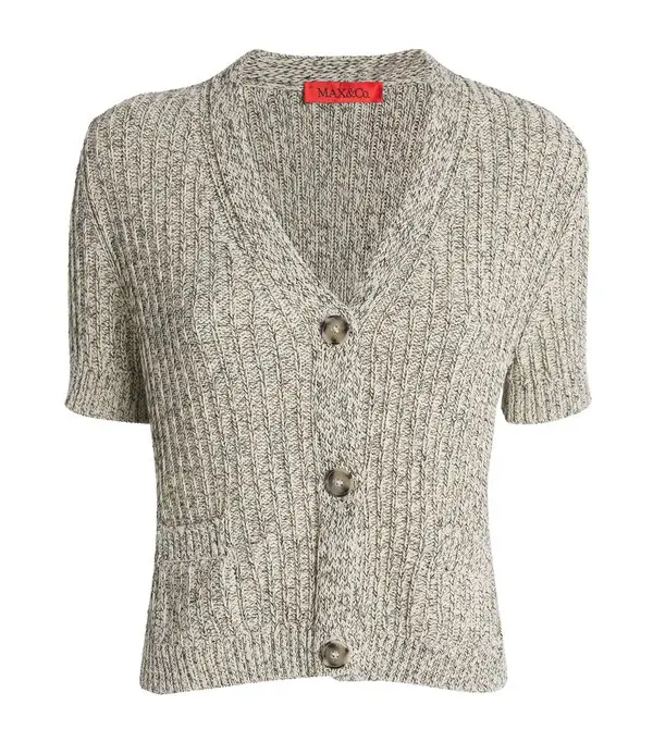 Max & Co. Ribbed Short-sleeve Cardigan
