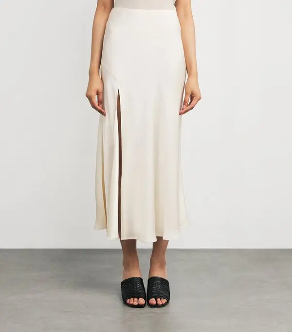 Lapointe Satin Midi Skirt