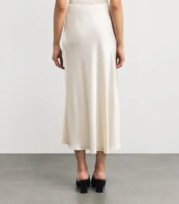 Lapointe Satin Midi Skirt