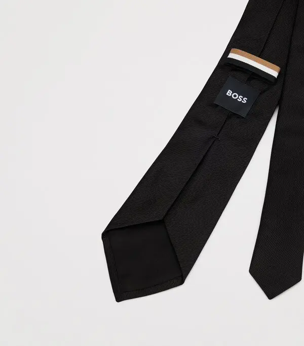 BOSS Silk Twill Tie - Black