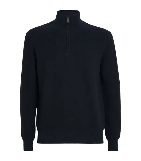 Brioni Cashmere-wool High-neck Sweater - Blue