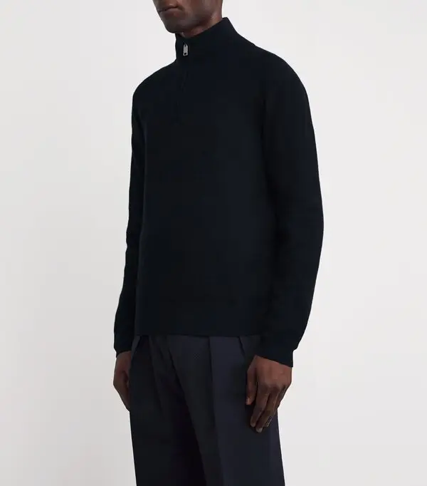 Brioni Cashmere-wool High-neck Sweater - Blue