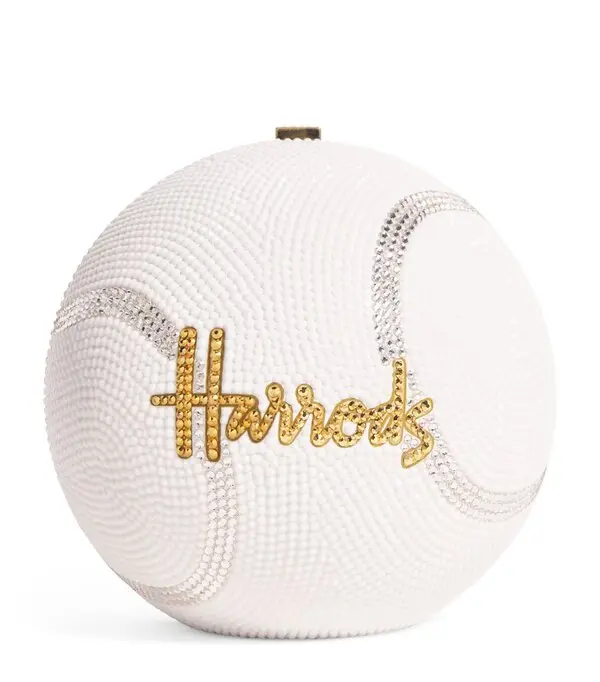 Judith Leiber X Exclusive Tennis Ball Clutch Bag - White