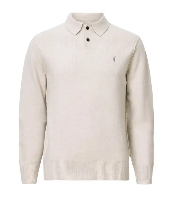 ALLSAINTS Ramskull Statten Polo Sweater
