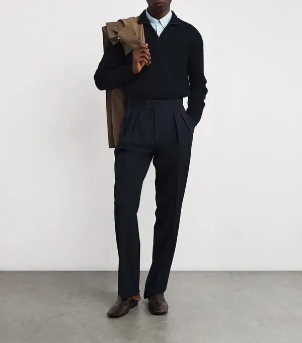 Brioni Cashmere-wool High-neck Sweater - Blue