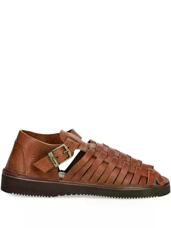 FRACAP D025 Leather Sandals - Brown