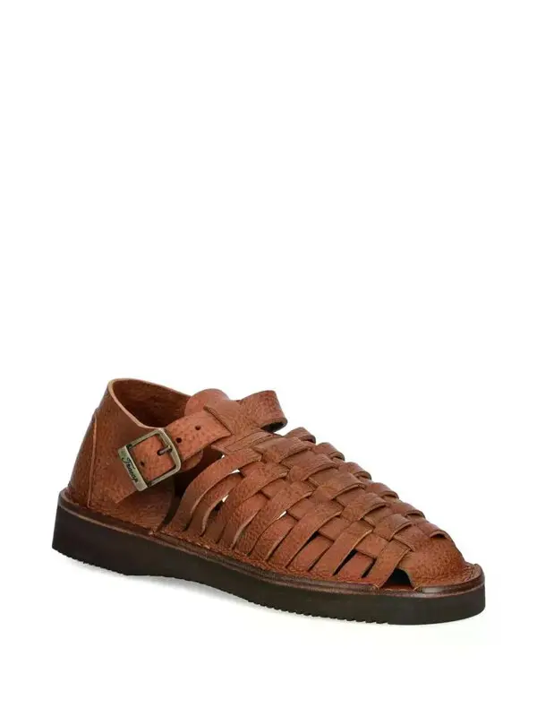 FRACAP D025 Leather Sandals - Brown