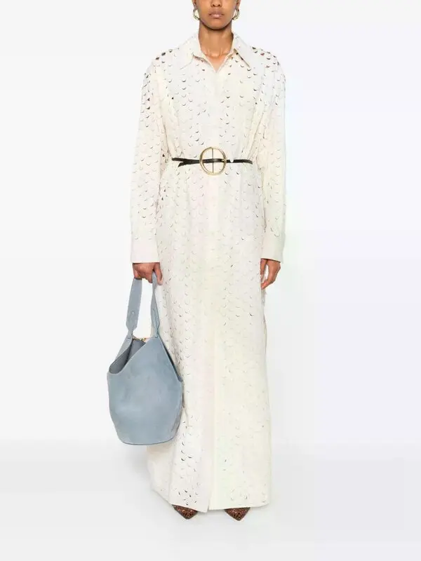 Nanushka Perforated Button-front Dress