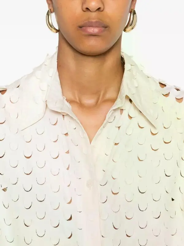 Nanushka Perforated Button-front Dress