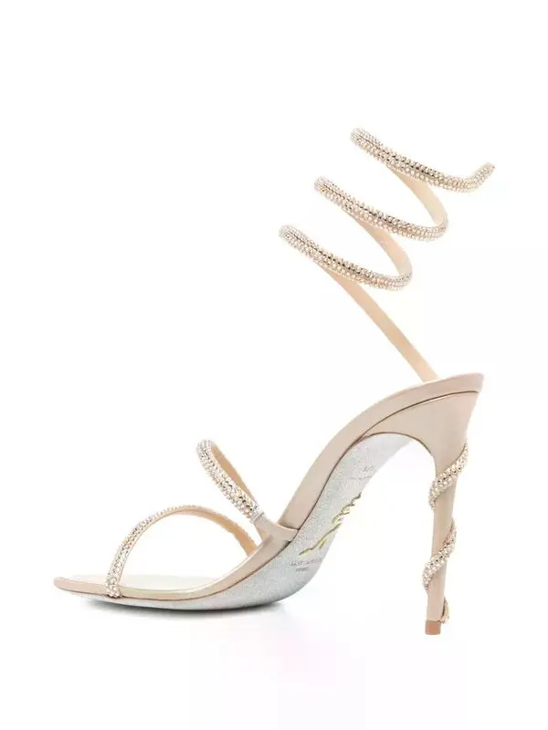 Rene Caovilla 110mm Crystal-embellished Spiral-wrap Stiletto Sandals