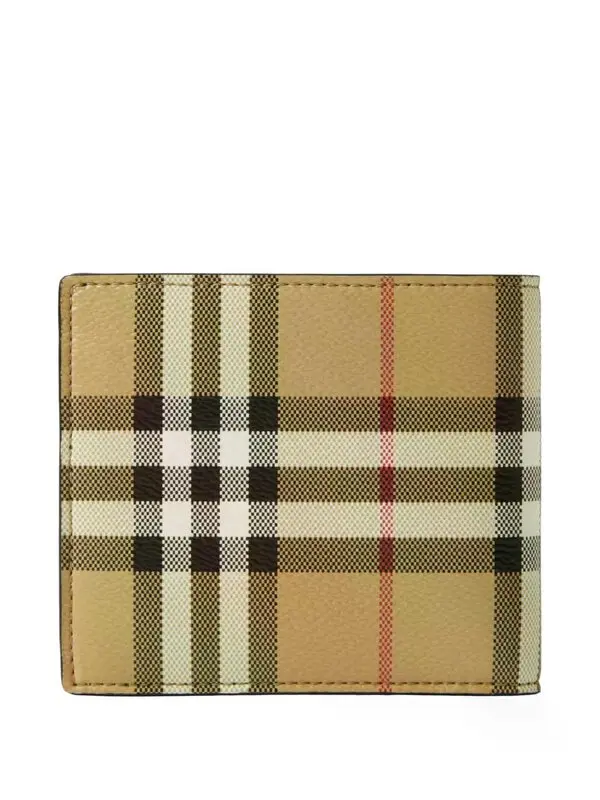 Burberry Check Bi-fold Wallet - Neutrals