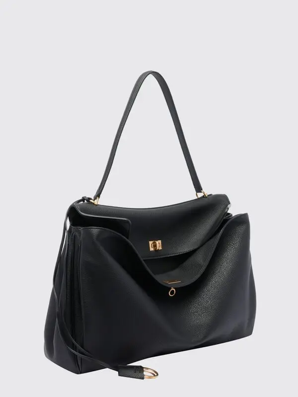 Balenciaga Rodeo Large Shoulder Bag In Grained Calfskin Leather