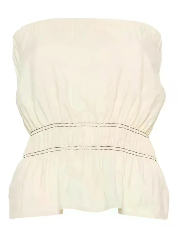 Nanushka Smocked Bandeau Top