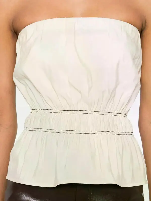 Nanushka Smocked Bandeau Top