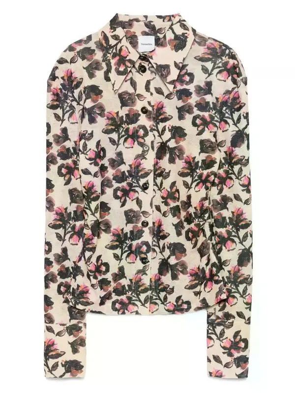 Nanushka Floral-print Long-sleeved Shirt
