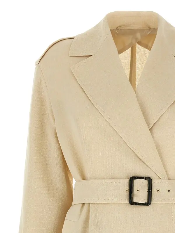Max Mara Studio Vieste Trench Coat In Beige - 36% Off