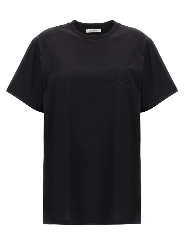 Max Mara Cotton T-shirt With Embroidered Logo