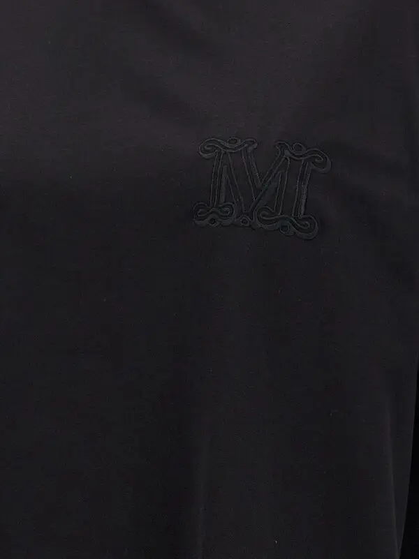 Max Mara Cotton T-shirt With Embroidered Logo