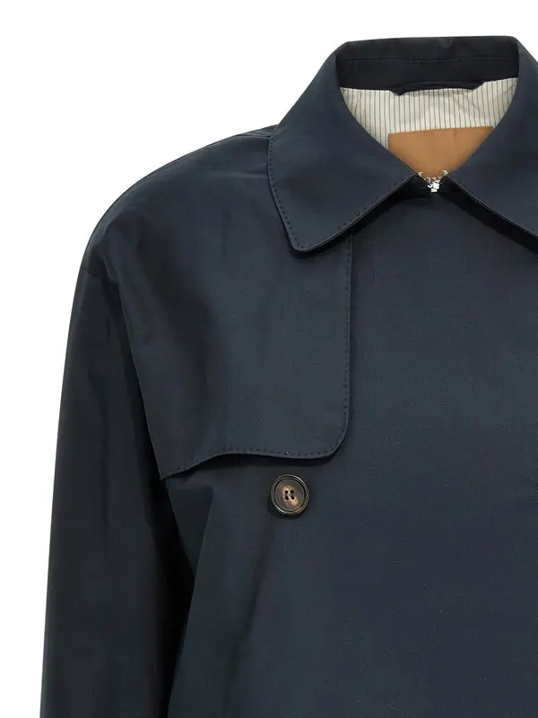 コート MAX MARA THE CUBE 'Zeno' short trench coat Blue Max Mara Zeno Short Trench Blue | Trenchcoat